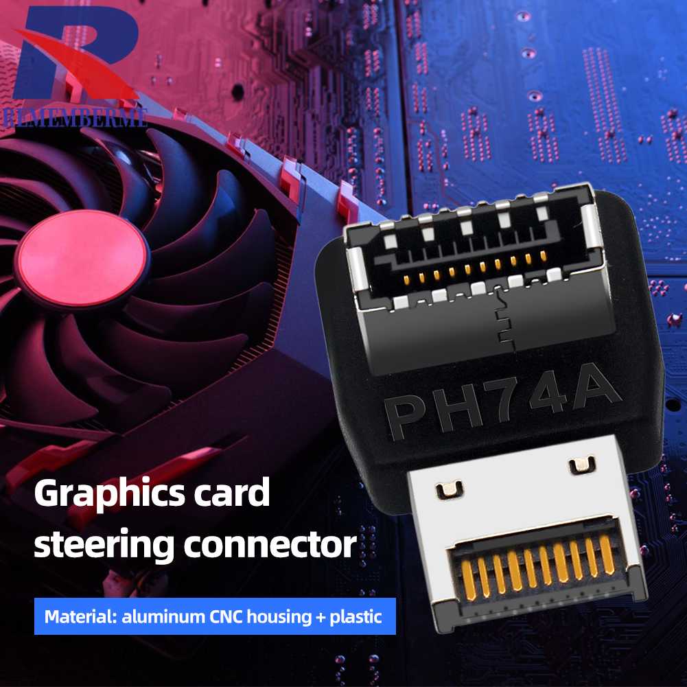 USB 3.1 Type E 90 Degree Converter Front USB C Header Adapter for PC ...