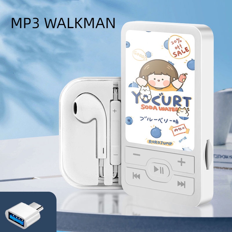 MP3 Player for Students Mini Cute Walkman Portable Sports Music Player ...
