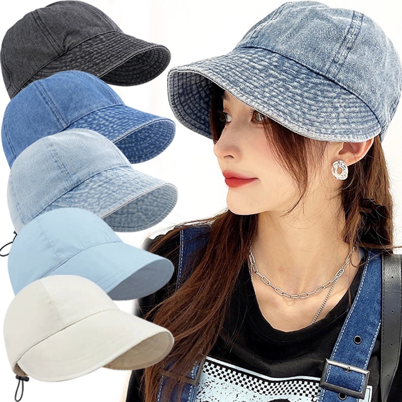 Simple Retro Imitation Denim Baseball Caps/ Summer Bucket Cap Sun ...