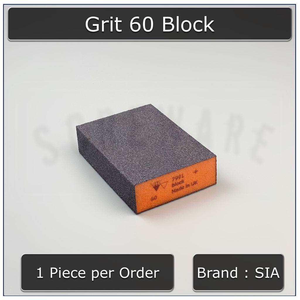 SIA Sand Paper Foam Block and Pad (Grit 60, 80, 100, 120, 220) | Shopee ...