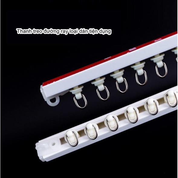 Wall-mounted curtain slider/Adhesive curtain rod (many sizes) | Shopee ...