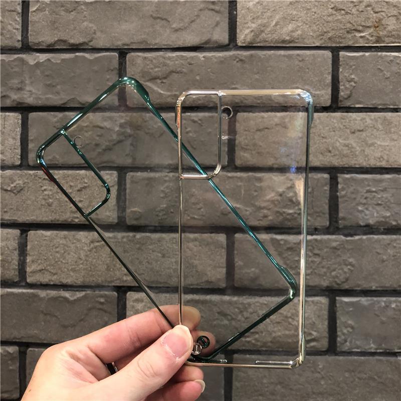 Ultra Thin Plating Frameless Case For Samsung Galaxy S21 S22 Plus Ultra FE Hard PC Clear Back ...