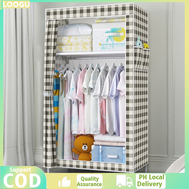 Big Size Fashion Zipper Wardrobe Clothes Storage Cabinet Organizer DIY ...