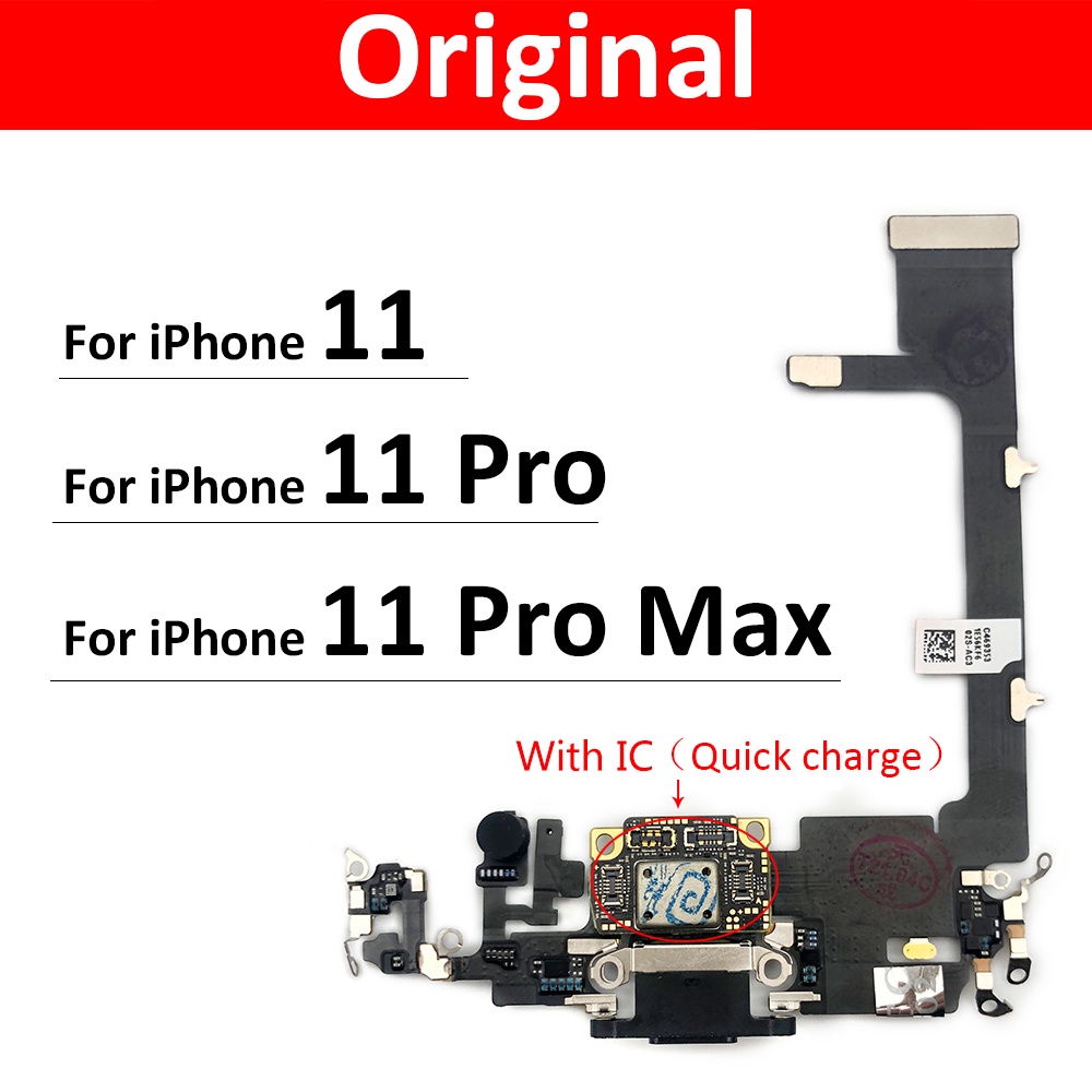 Original USB Charging Port Charger Board Flex Cable For Iphone 11 Pro ...