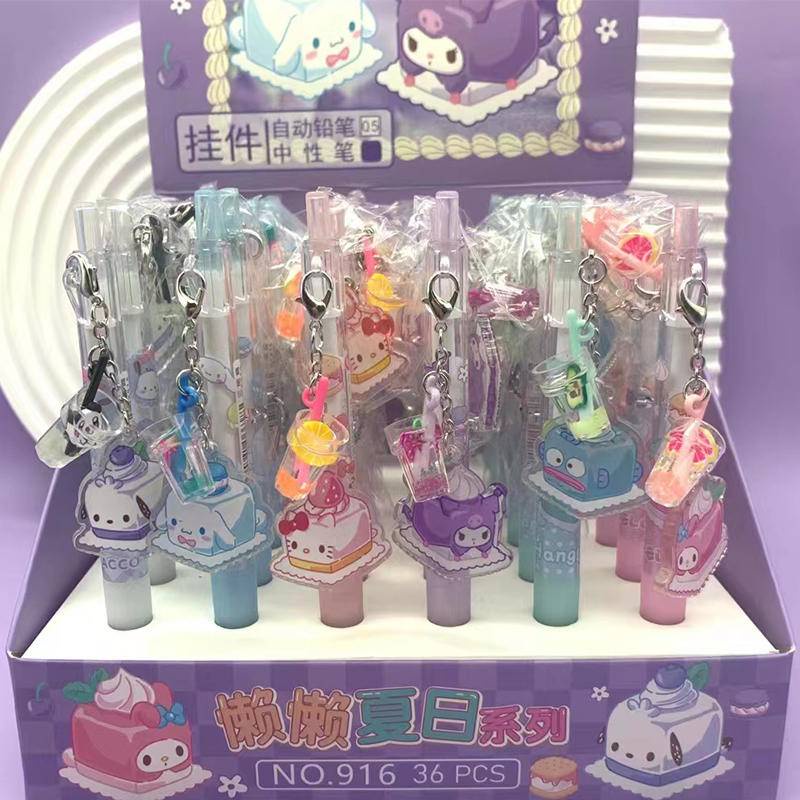 6 Pieces Sanrio Dessert Cake Party Neutral Pen Cinnamoroll Pochacco ...