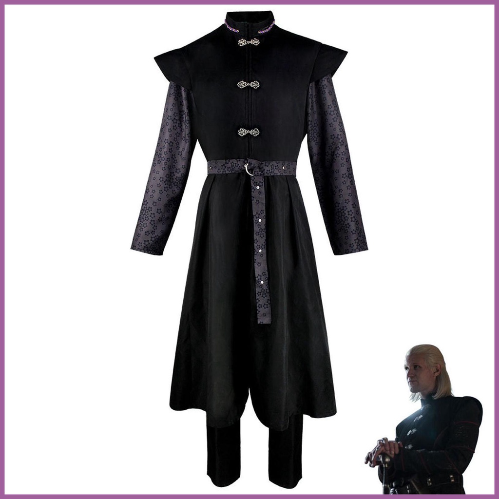 New Daemon Cosplay Anime House Dragon Daemons Targaryen Costume Trench ...