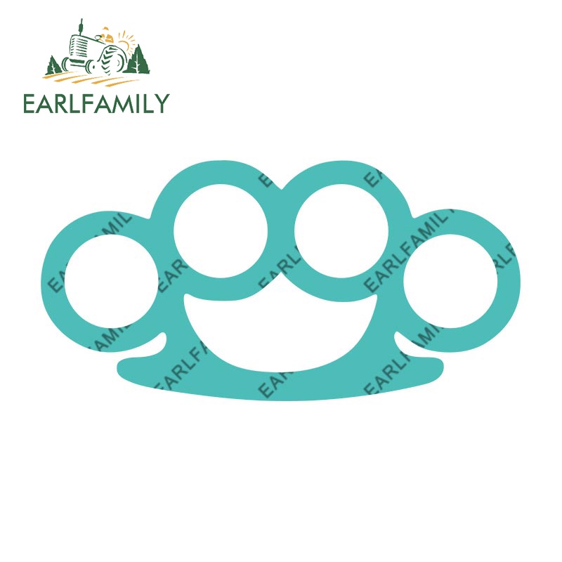 EARLFAMILY 13cm Brass Knuckles V1 Car Stickers Waterproof Motorcycle ...