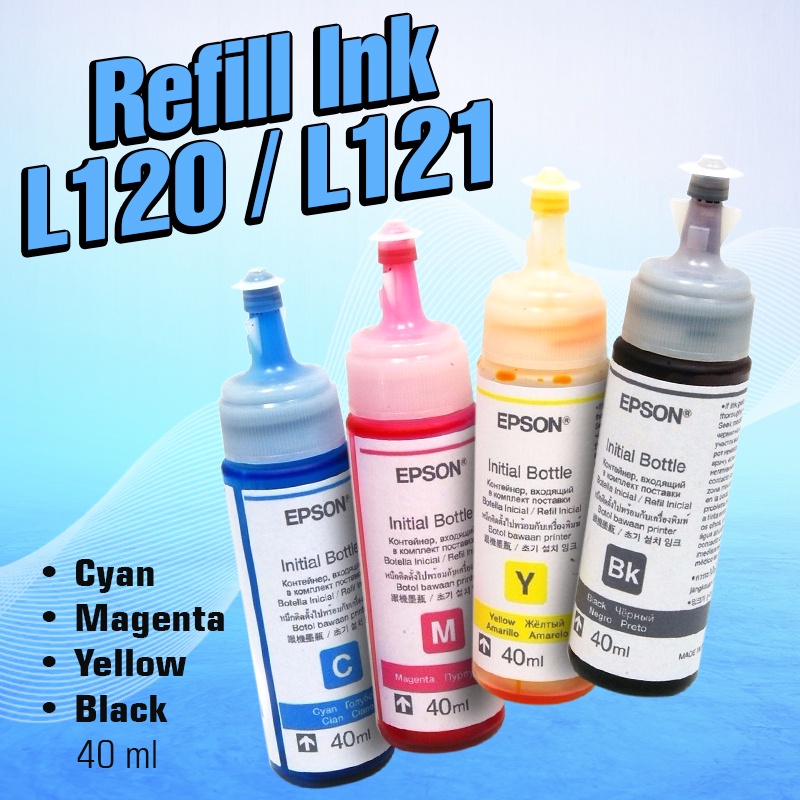 Refill Ink for Inkjet Printer 40ml-70ml CMYK (1-Set) | CPM | Shopee ...