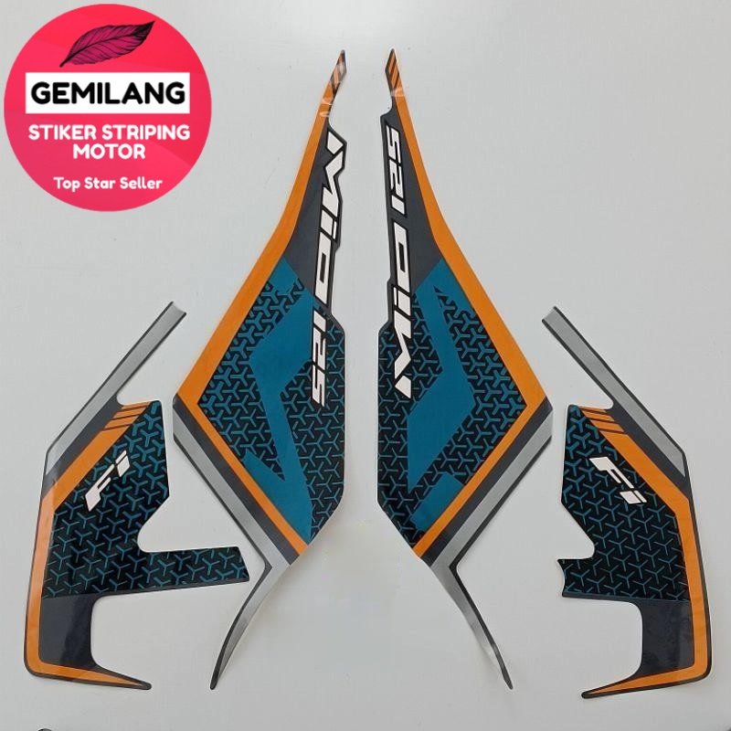 Striping Decal Polet Sticker Yamaha Mio m3 125 mio125 2019 2020 fi navy ...