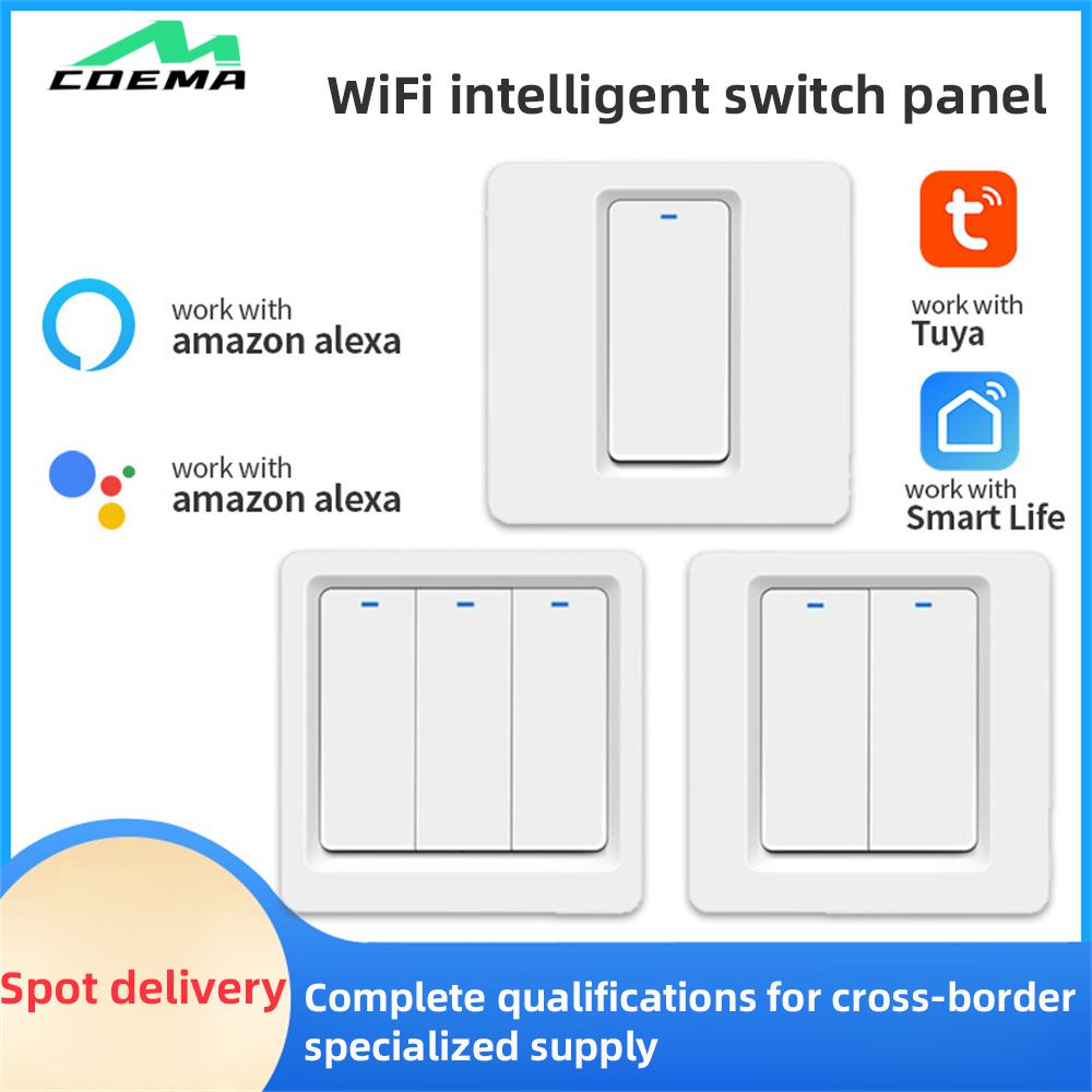 Tuya Wifi Smart Light Switch No Neutral Wire No Capacitor Needed Smart ...