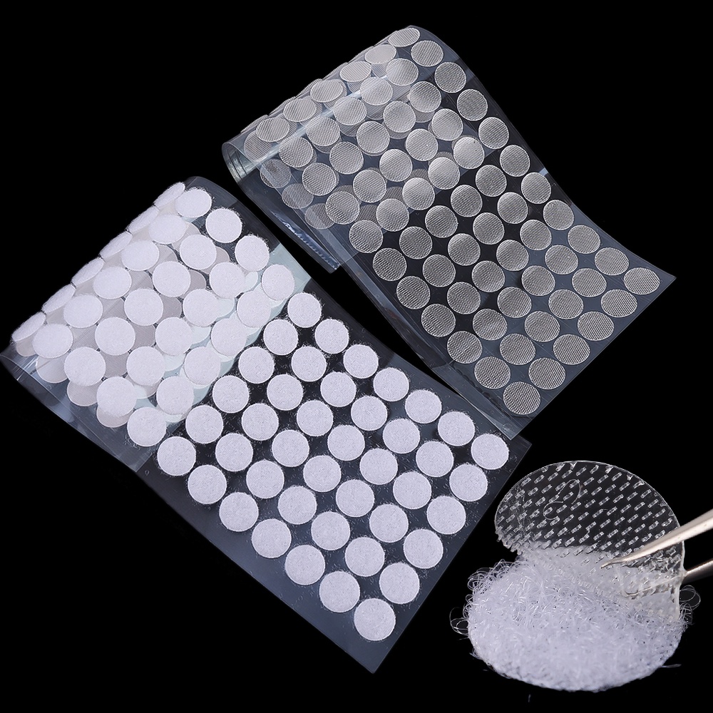 White Dots Disc Adhesive Sticker/ Round Self Fastener Magic Sticker ...