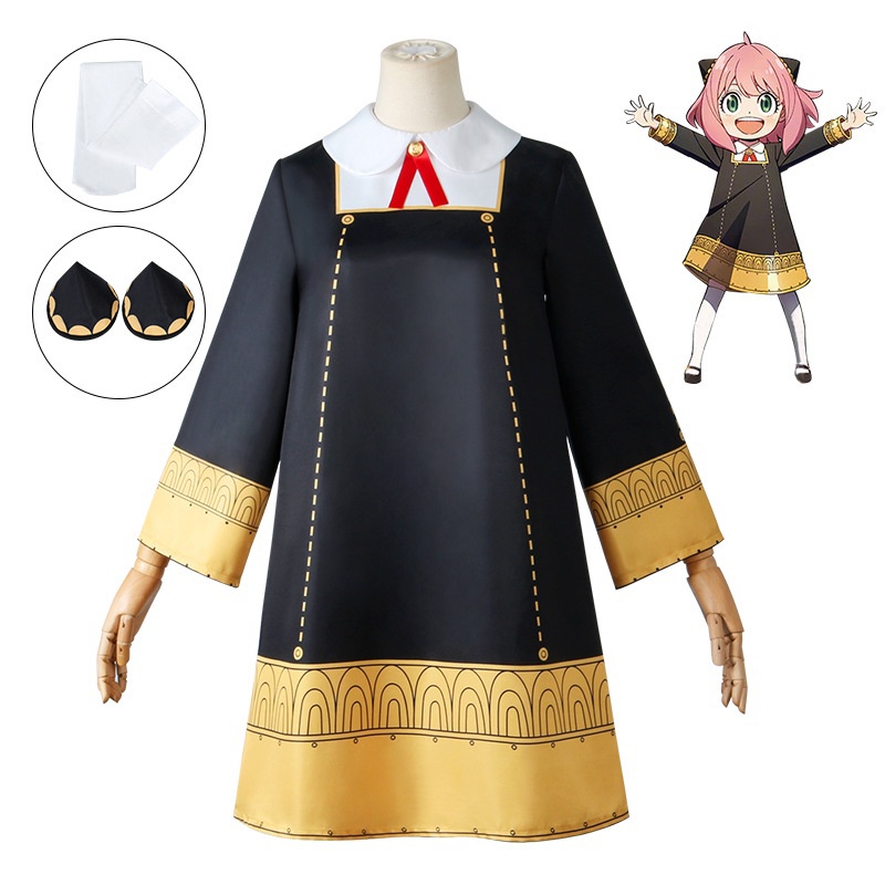 Kids Anime Spy X Family Cosplay Anya Forger Cosplay Costume Cute Dress ...