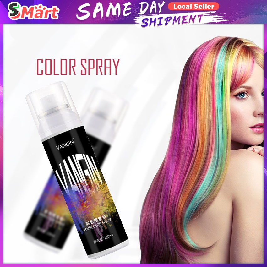 【In Stock】120ml Temporary Hair Dye Girls Color Hair Dye Spray Fast ...