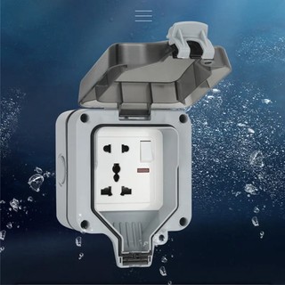 IP66 Waterproof Outdoor Wall Socket Weatherproof Socket Outlet Switch ...