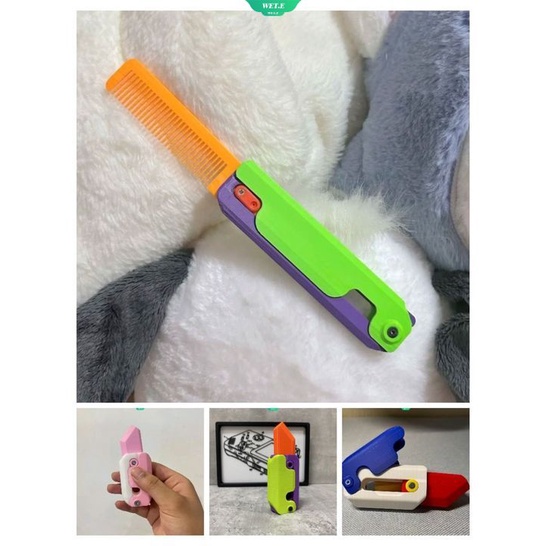 2023 Creative New 3D Straight Jump Gravity Comb Fashion Popular Comb ...