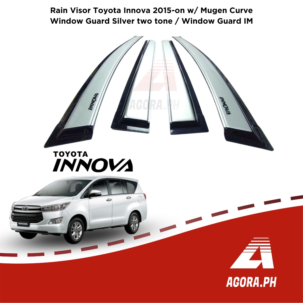 AP Rain Visor Toyota Innova 2015-on w/ Mugen Curve Window Guard Silver ...