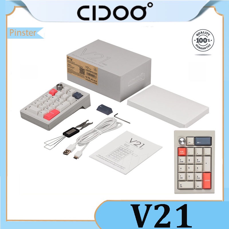 Cidoo V21 Aluminium Pad Mechanical Keyboard Support Via Bluetooth 2.4G Wired Gasket Mount RGB ...