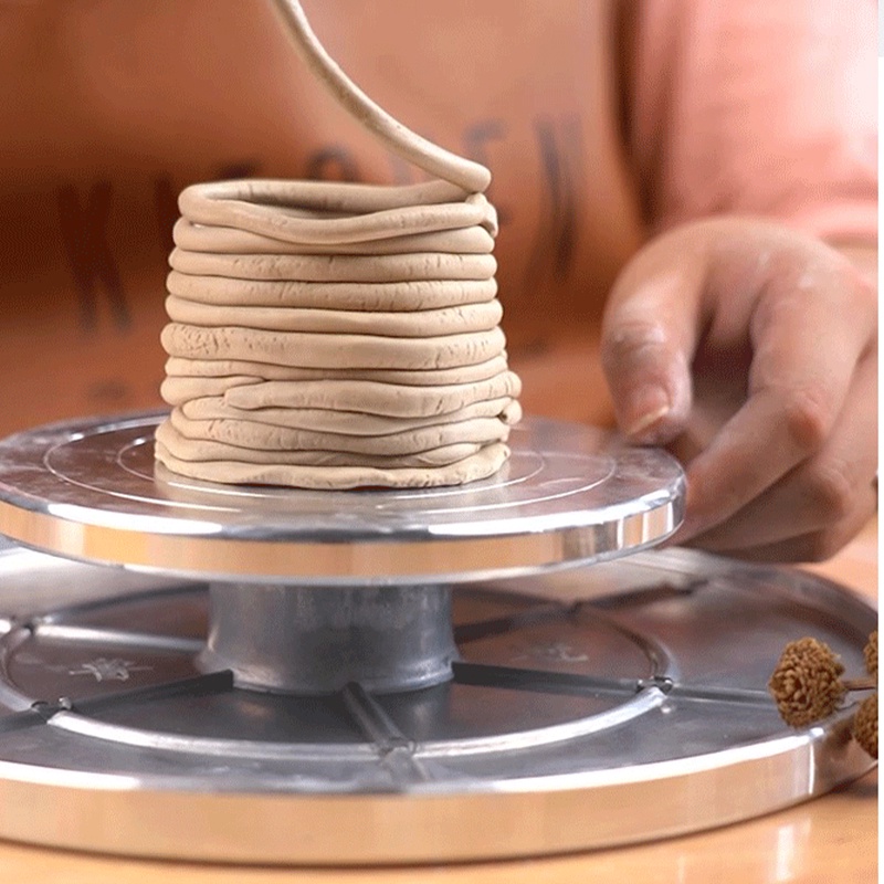 1Pc Pottery Wheel Rotating Tools Double Face Use Turntable Aluminum ...