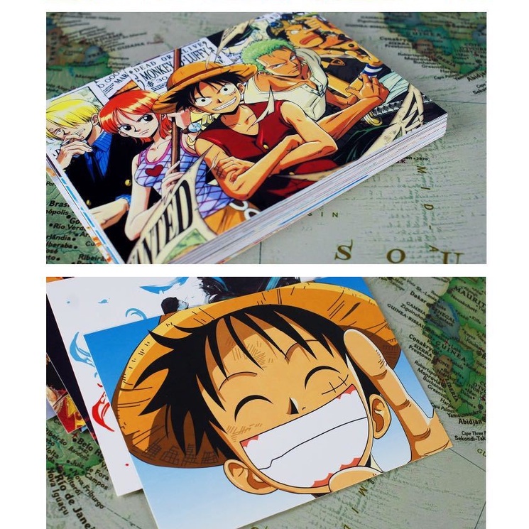 COD 30pcs One Piece Postcards Poster Luffy Zoro Wall Decoration ...