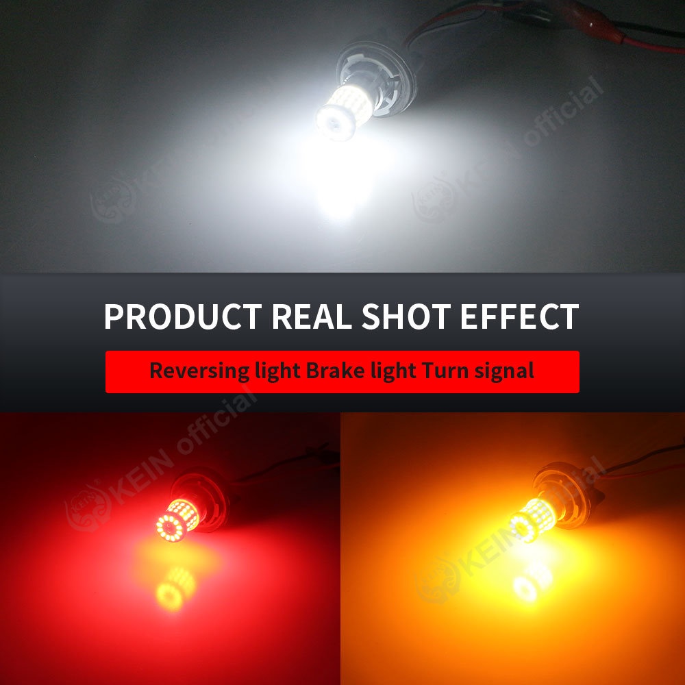 KEIN 2PCS Ceramic 57SMD 3014 1156 BA15S P21W LED 1157 BAY15D P21/5W ...