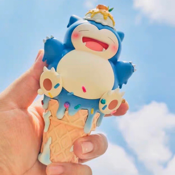 Pokemon Pikachu Anime Figure Squirtle Snorlax Psyduck Ice Cream Series ...