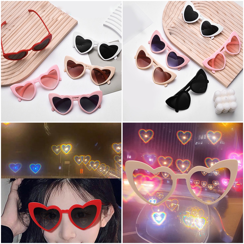 Heart Frame Special Effect Glasses Love Image Heart Diffraction Glasses ...