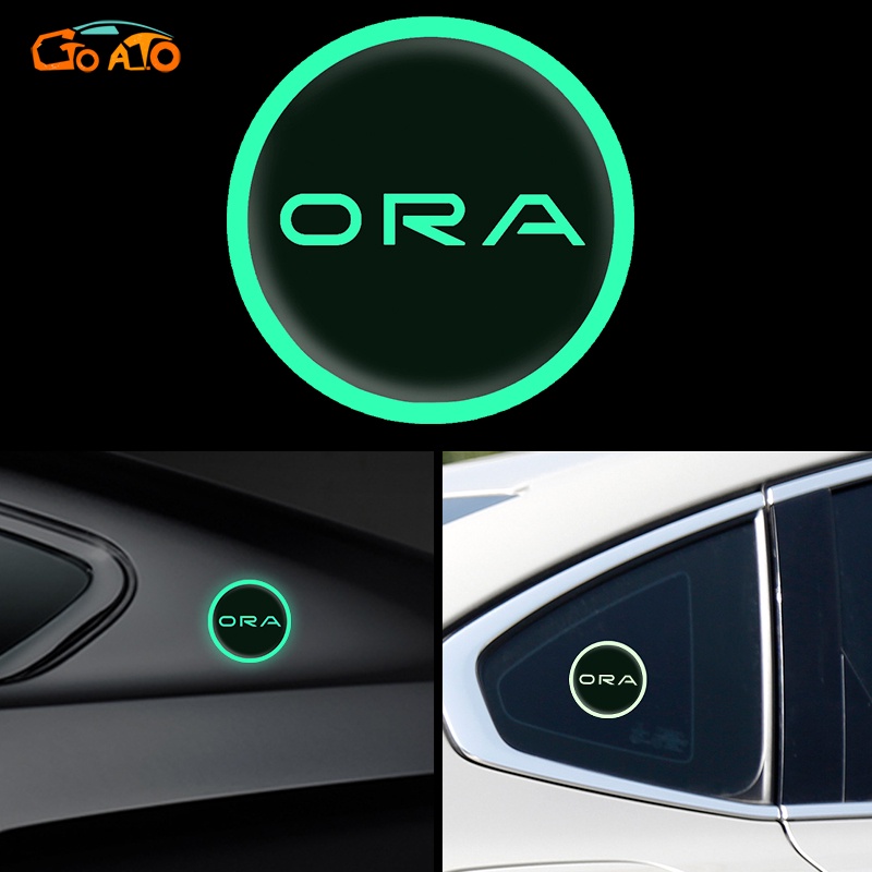 GTIOATO Luminous Car Emblem Decoration Sticker Car Logo Reflective ...