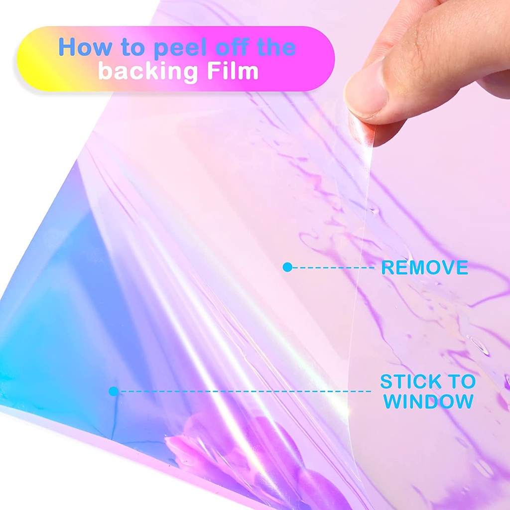 Holographic Clear Window Film Iridescent Window Dichroic Film ...