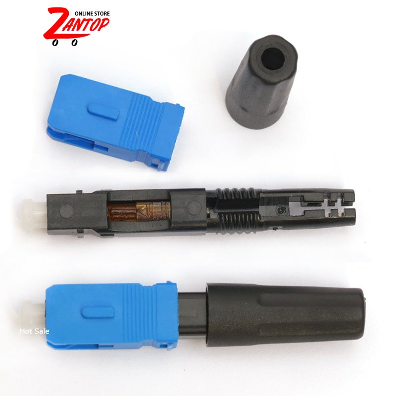 10PCS SC-UPC SC Connector Fast Connector Embedded Fiber Optic Square ...
