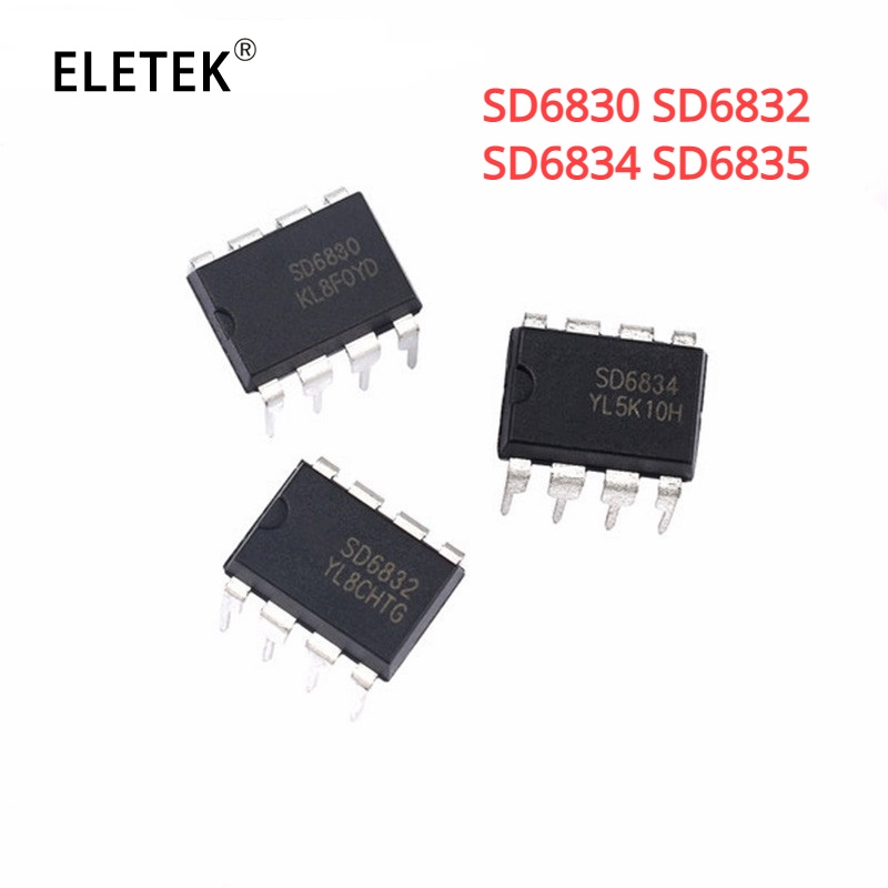 2-5Pcs SD6834 DIP-8 SD6835 SD6832 SD6830 LCD Power Control Chip IC ...