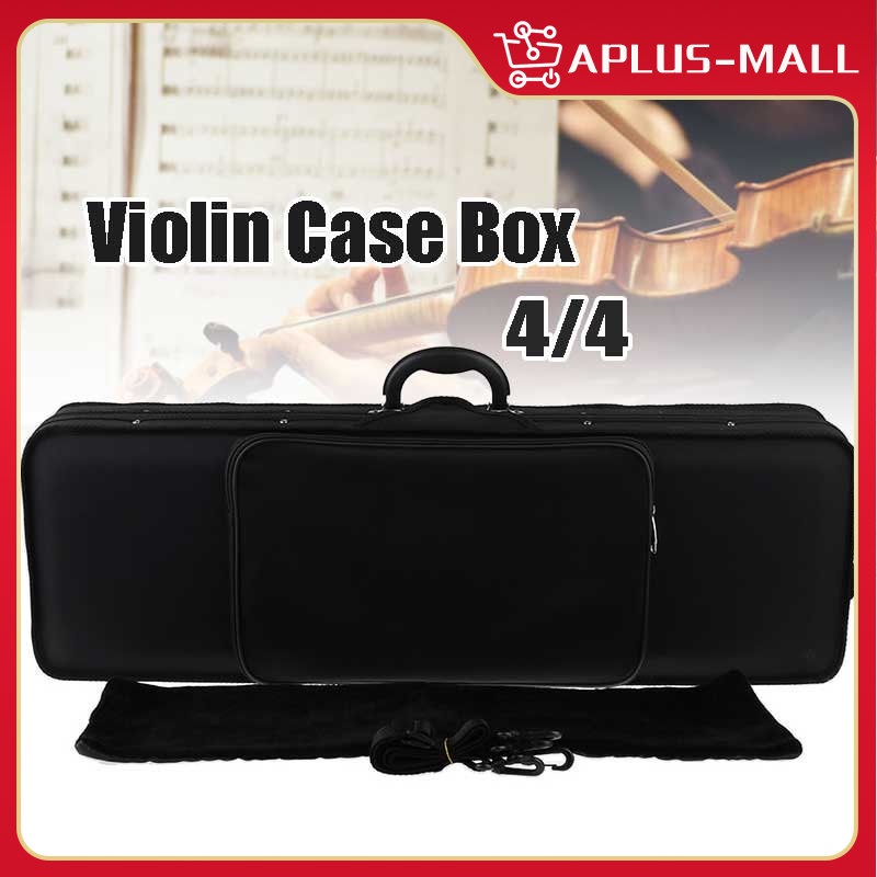 Retro Time 4/4 Square Violin Storage Case Fiddle Box - With Hygrometer ...