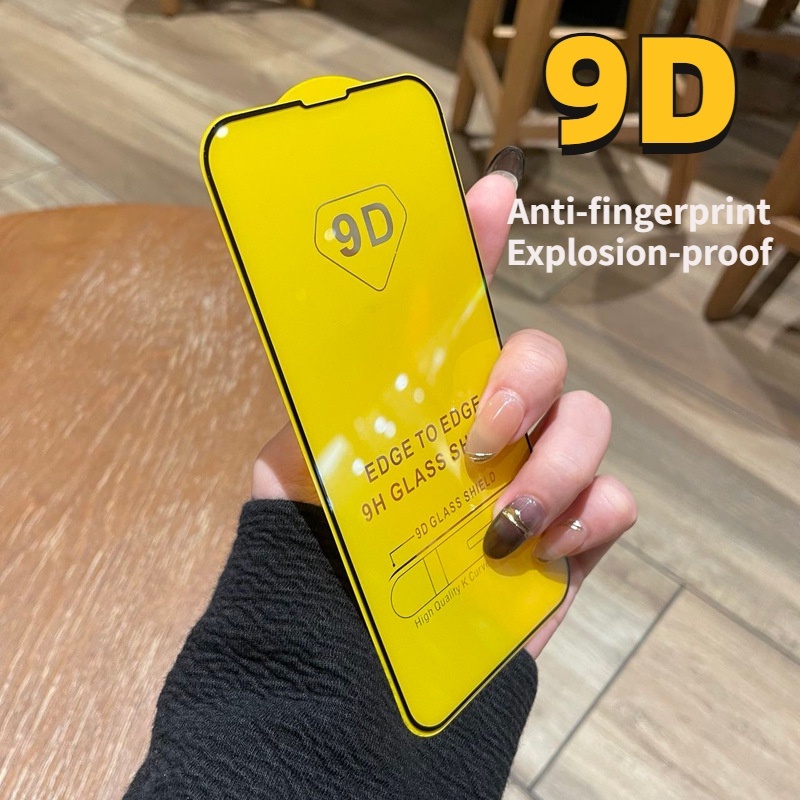 9D Full Tempered Glass for iPhone 16 15 11 12 13 14 Pro Max XR XS Max 7 8 Plus Screen Protector ...