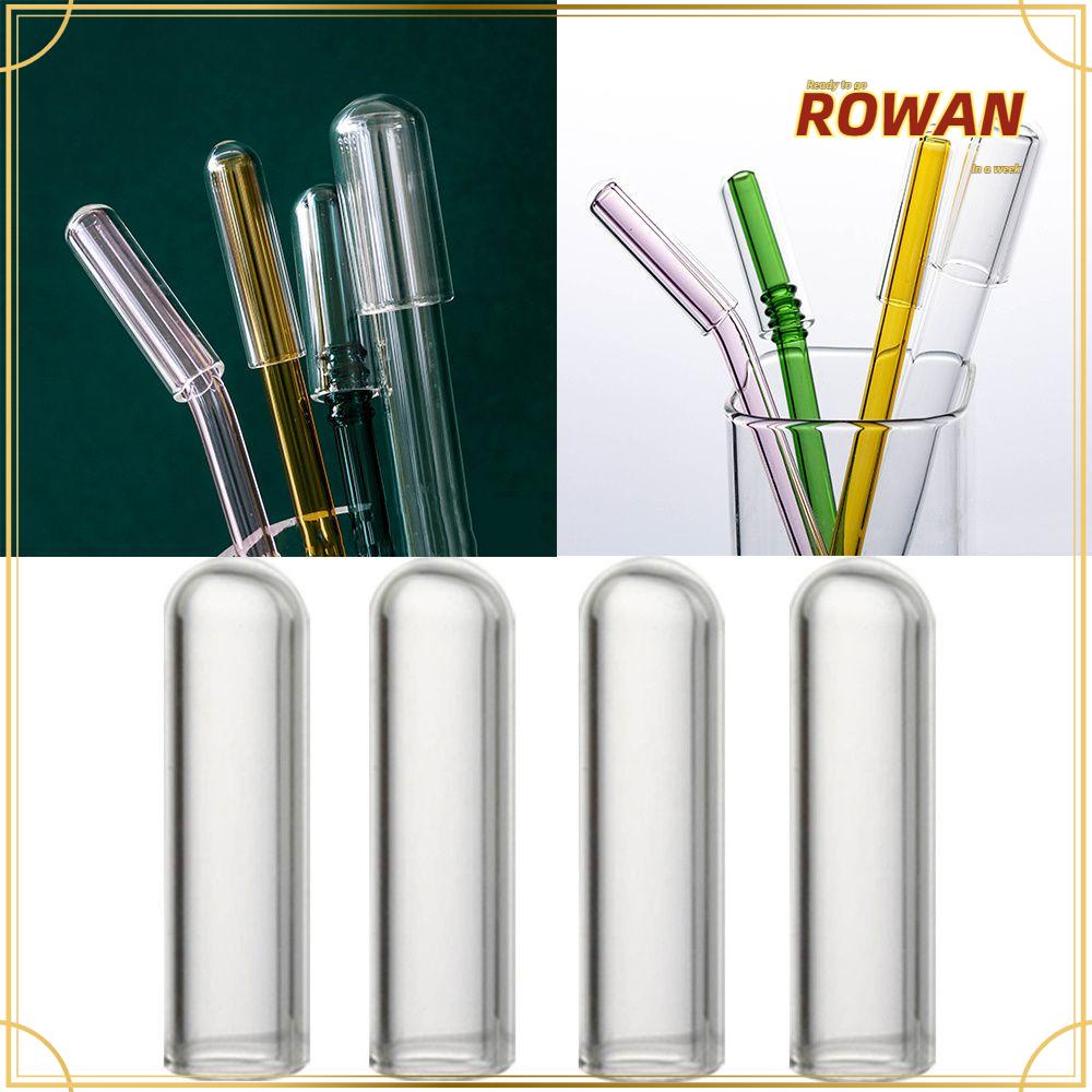 ROW 1/4PCS Stainless Steel Straws Straw Tips Cover Dust-Proof Plugs ...