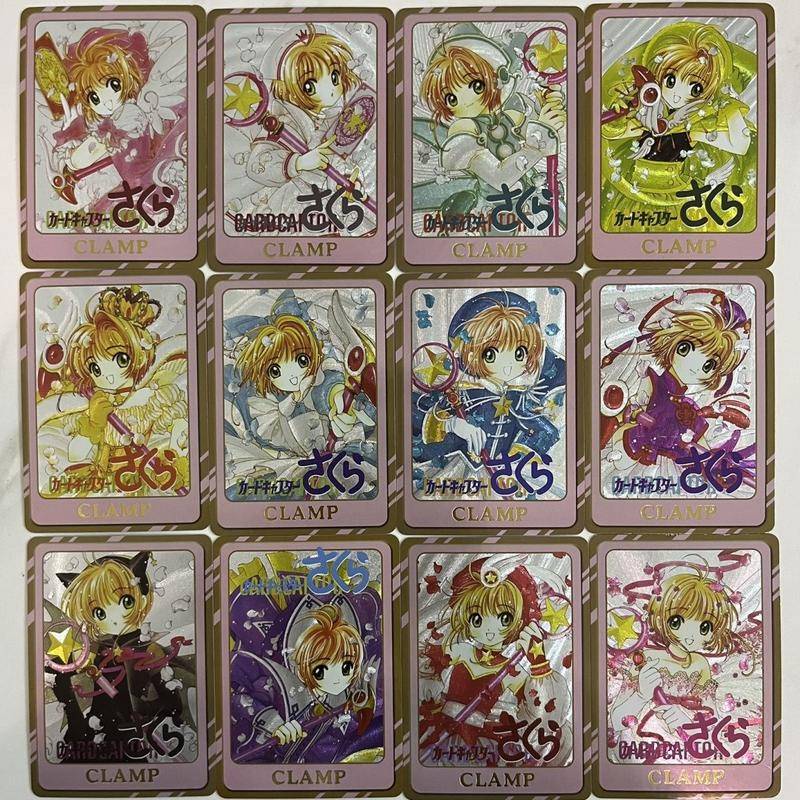 Magic Card Girl Sakura Flash Card Set 12 Variety Sakura Cards DIY Flash ...