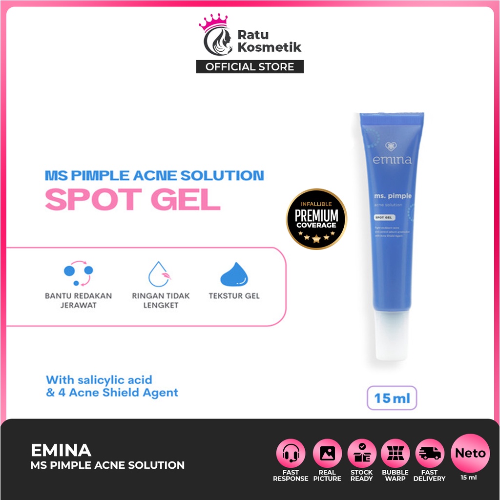 Emina Ms. Pimple Acne Solution Spot Gel 15ml - Acne Spot Medicine ...