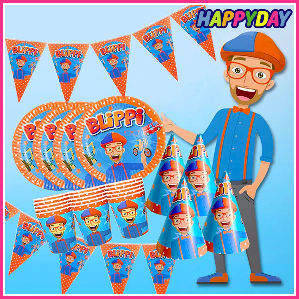 Blippi Character Banner Party Flags 1288xx | Shopee Philippines
