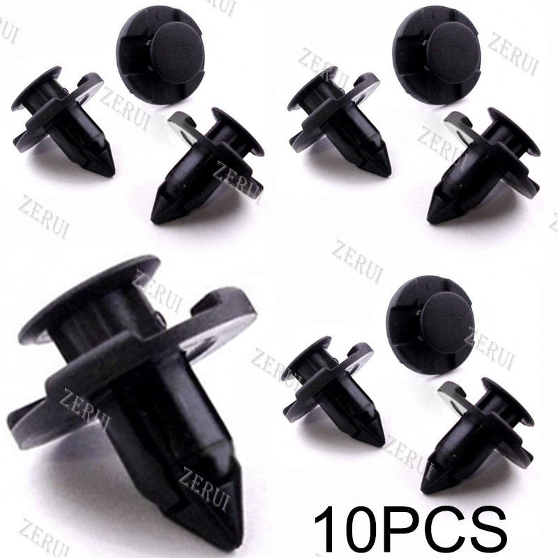 ZR For 10x Plastic Bumper Trim Clip 8mm for Nissan Micra Almera XTrail ...