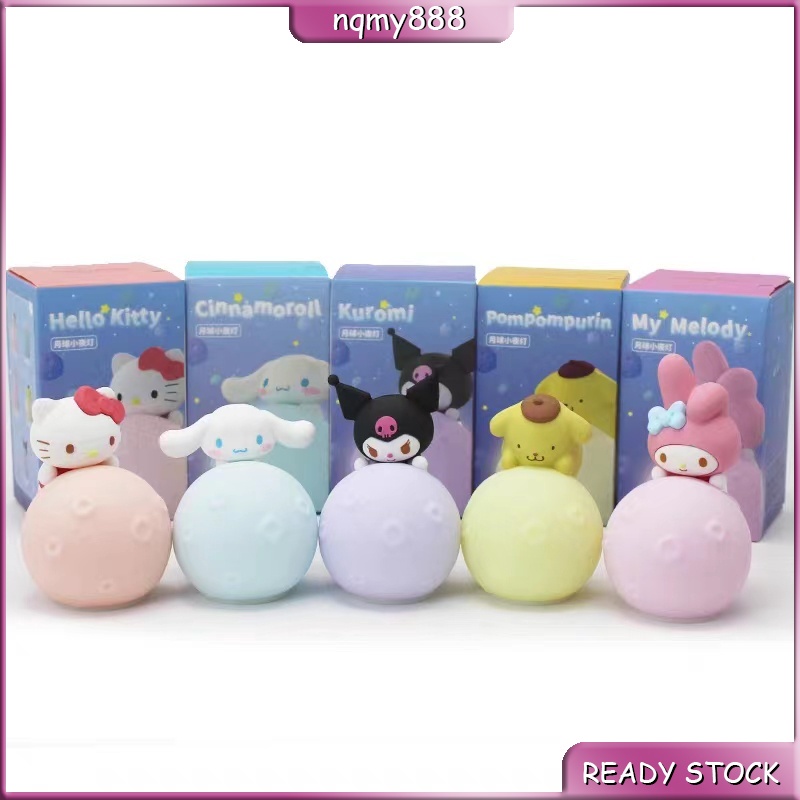 New Night Light Sanrio Kuromi Hellokitty Melody Pom Pom Purin Cinnamoroll Luminous Lamp Action ...
