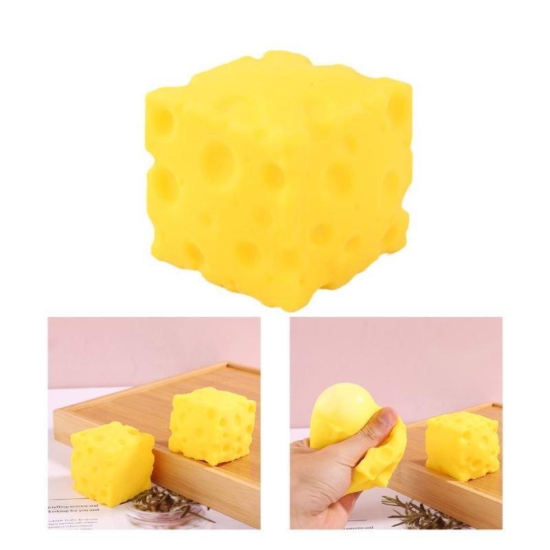 youn Unbreakable Venting Toy Rebounding Sensory Maltose Squeeze Cheese ...