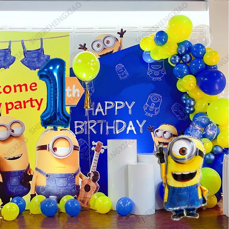 75pcs Minions Theme Birthday Party Decoration Set Home Creative ...