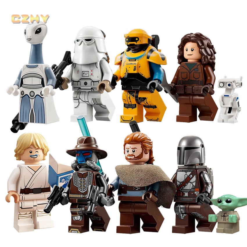 Mandalorian Building Blocks Figures Peli Motto Din Djarin Grogu Cad ...