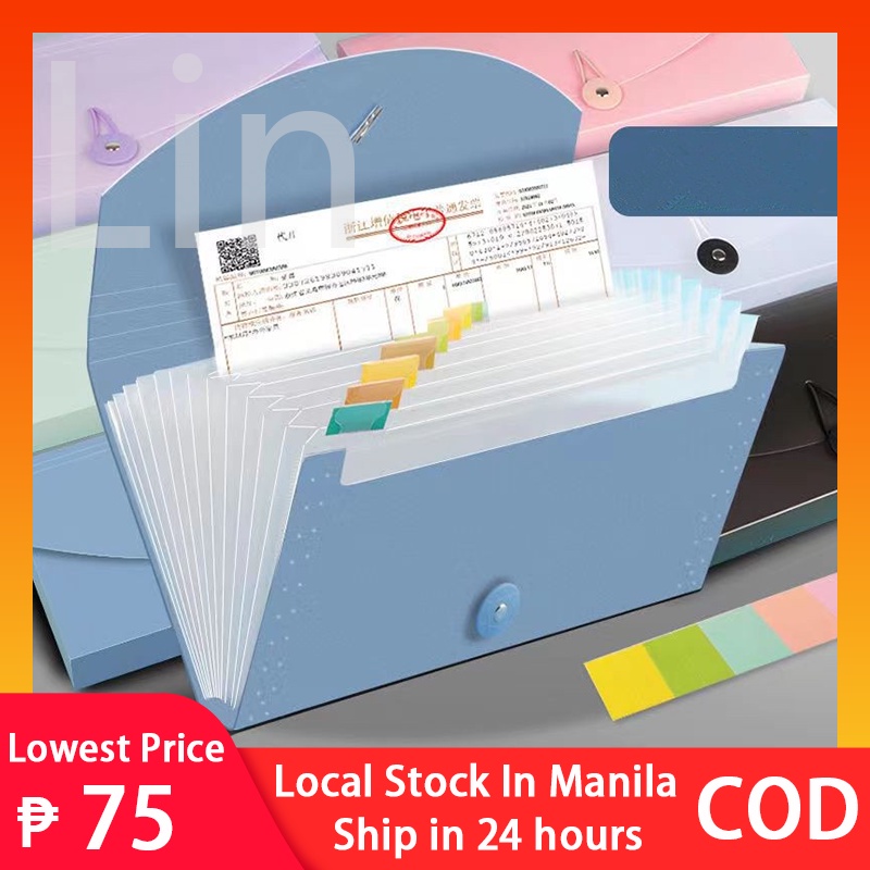 Multi-Layer Expandable Water-Proof Receipt File Folder 13 Compartments ...