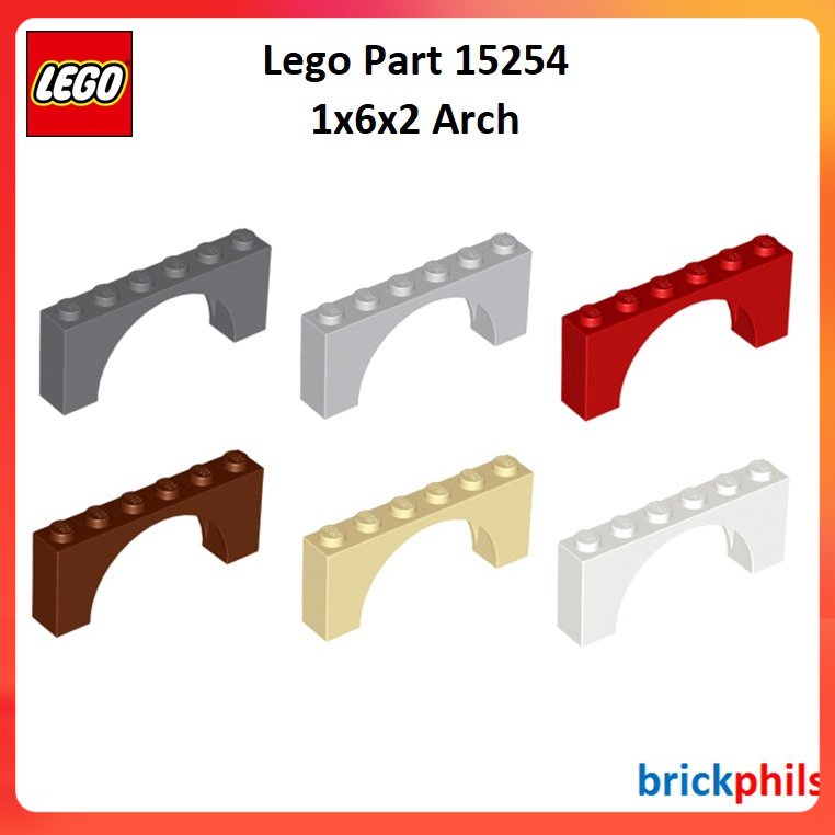 Lego Part 15254 - 1x6x2 Arch | Shopee Philippines