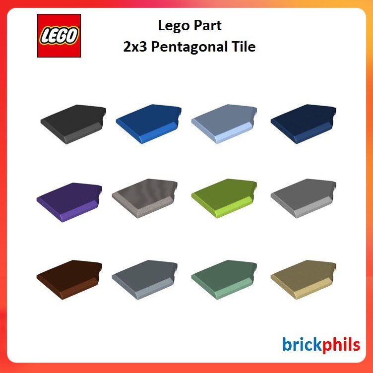 Lego Part 22385 - 2x3 Pentagonal Tile | Shopee Philippines