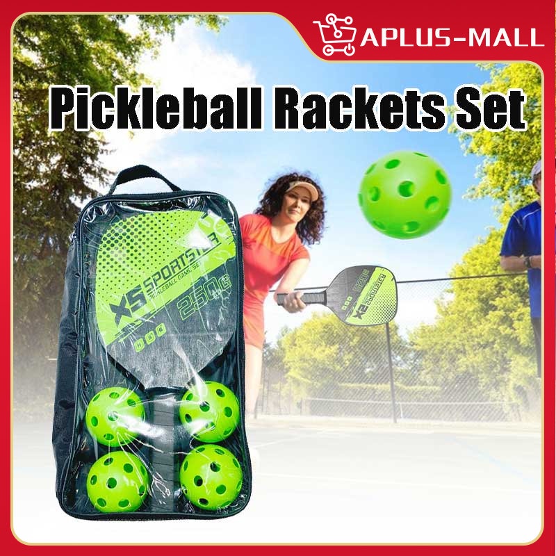 Pickleball Rackets Set Pickleball Paddle Set (2 Rackets, 4 Pickleballs ...