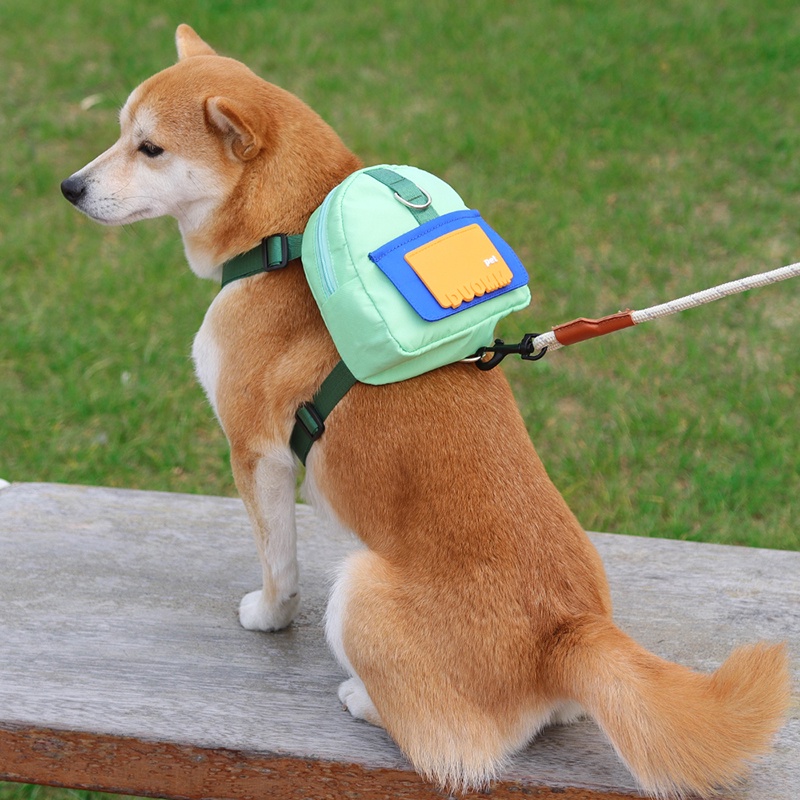 Dog School Bag Pet Self-Backpack Snack Self Backpack Outdoor Travel ...