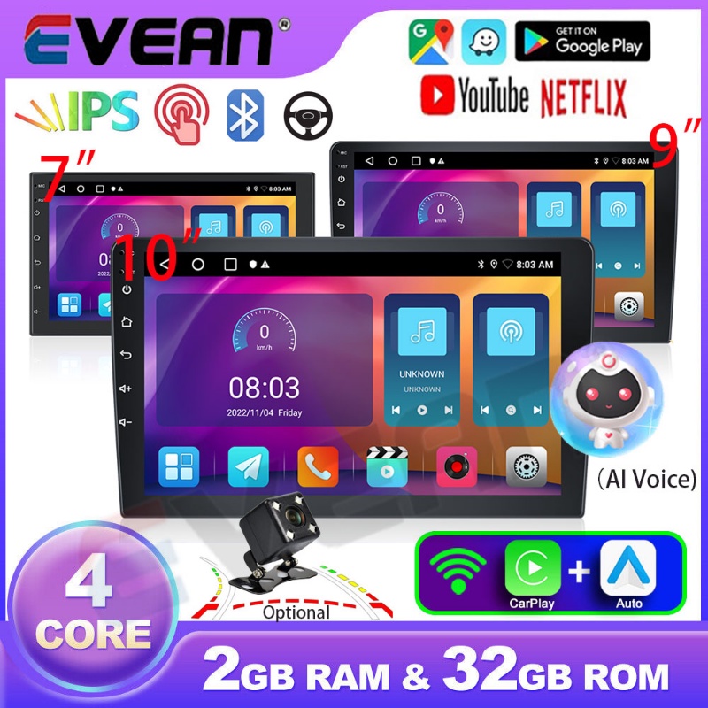 High Quality【Carplay】Android Player AI Voice 7/9/10 inch Android Car ...