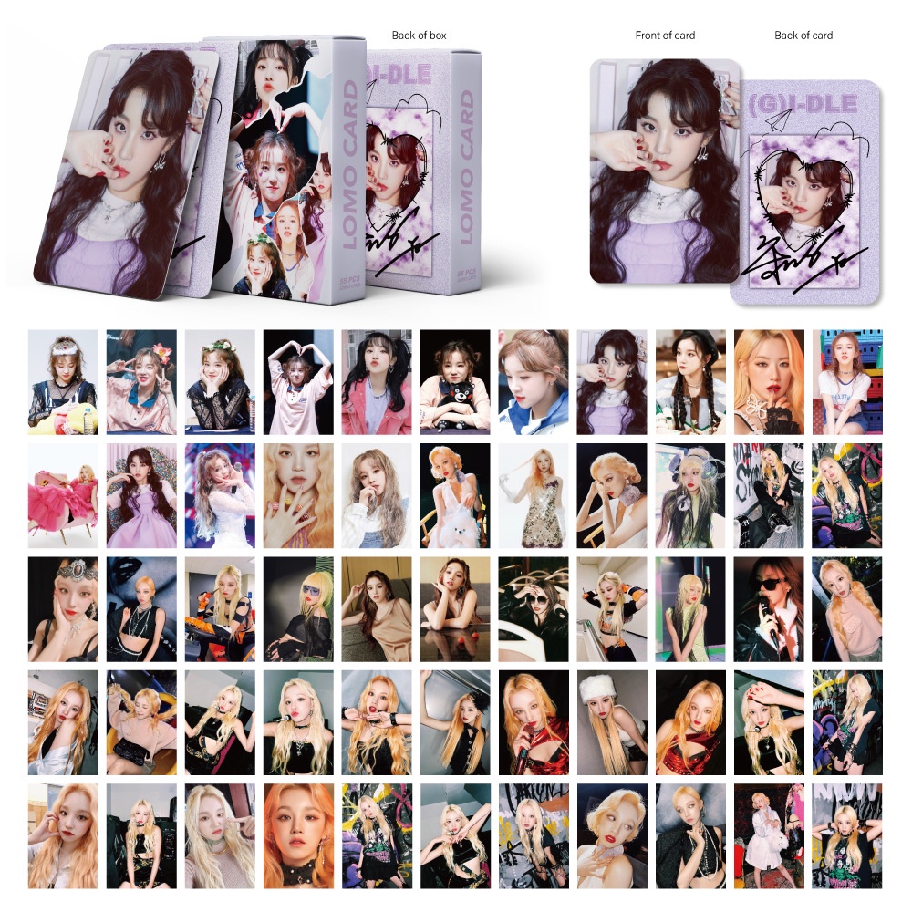 55pcs/box YUQI (G)I-DLE Photocards Special Solo Photo Album Lomo Cards GIDLE Kpop Postcards YM ...
