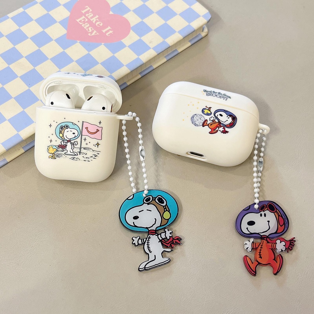 Cartoon Snoopy Soft Case For Apple Airpods 2 1 Cover Transparent ...