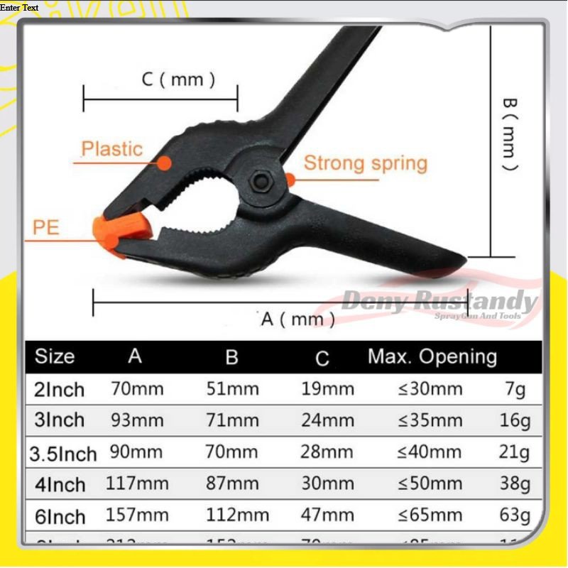 KAYU Nylon Spring Clamp Multiplex Wood Clamp Clip Tool Cloth Clamp ...